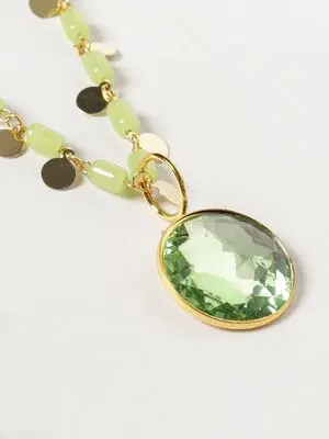 ALLUJEWELS Martina Metal And Resin Necklace With Crystals And Charms