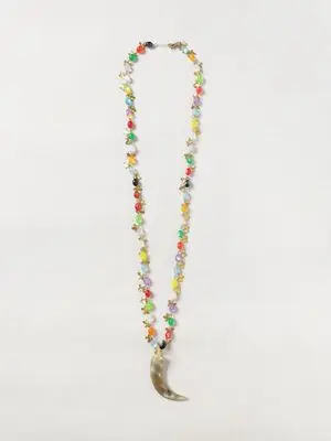 ALLUJEWELS Butterfly Charm And Bead Necklace - Multicolor