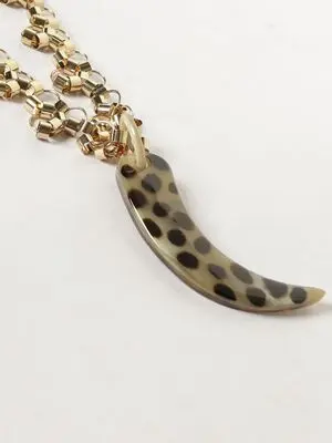 ALLUJEWELS Ethnic Metal And Resin Pendant Necklace