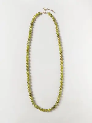 ALLUJEWELS Allujewels Metal Necklace With Colored Stones And Crystals Green