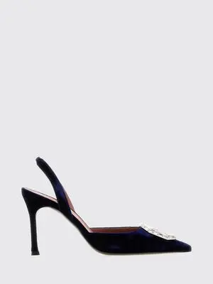 Amina Muaddi Slingback Pumps With Embellished Detail - Blue