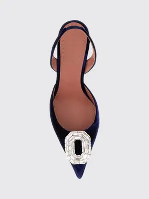 Amina Muaddi Slingback Pumps With Embellished Detail - Blue