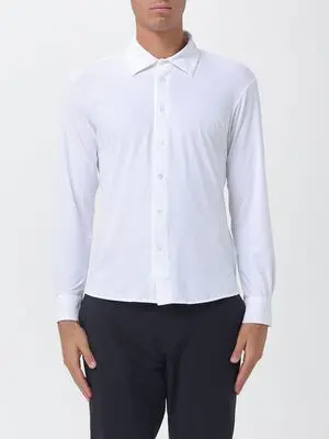 SAVE THE DUCK Casual Stretch Technical Fabric Shirt With French Collar By - White