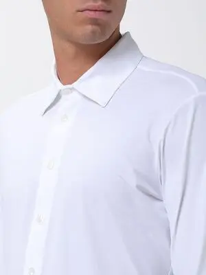 SAVE THE DUCK Casual Stretch Technical Fabric Shirt With French Collar By - White