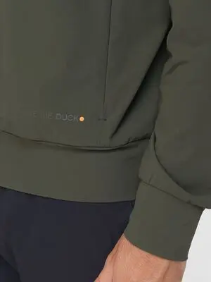 SAVE THE DUCK Luiz Technical Stretch Nylon Zipped Hoodie - Green