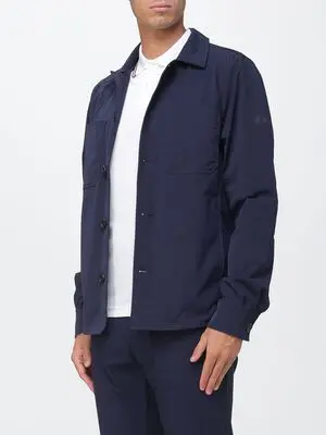 SAVE THE DUCK Short Technical Fabric Raincoat With Removable Hood - Blue