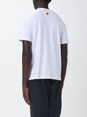 SAVE THE DUCK Pure Cotton Crewneck T-shirt With Graphic Slogan Print By - White