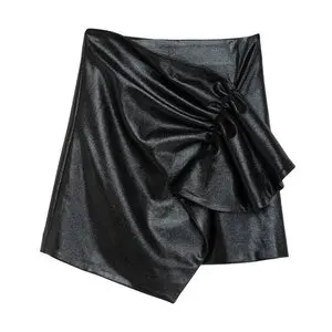 DOLORES PROMESAS Draped Mini Skirt - Black
