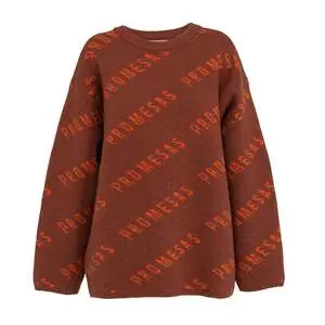 DOLORES PROMESAS Oversize Knitted Pullover - Brown