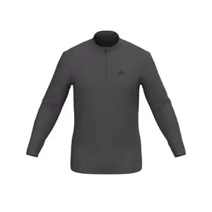 AORA ATHLETICS Half Zip Eco-friendly Long Sleeve Shirt For – Lightweight Breathable Sweat-wicking Top With Streamlined Fit – Sustainable Activewear For Training, Gym, Outdoor Activities, Athleisure, Layering, Travel, And Everyday Comfort - Grey