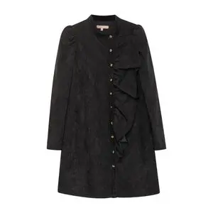 DOLORES PROMESAS Filipa Short Ruffle Dress - Black