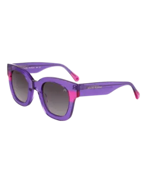 DOLORES PROMESAS Lilac And Fuchsia Square Trend Sunglasses - Pink