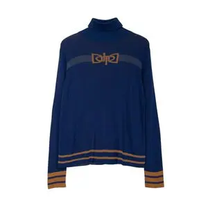 DOLORES PROMESAS High Neck Sweater Carla - Blue
