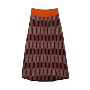 DOLORES PROMESAS Geometric Print Midi Skirt