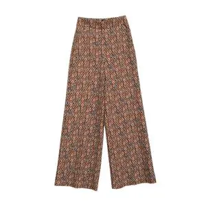 DOLORES PROMESAS Manuela Geometric Print Pants - Brown