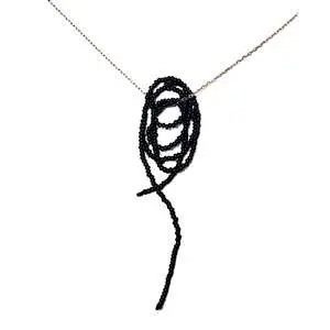 DOPAMINE FIX BY MARTINA NUNEZ Beaded Twisted Pendant Necklace