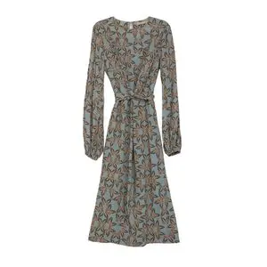 DOLORES PROMESAS Butterflies Midi Dress - Blue