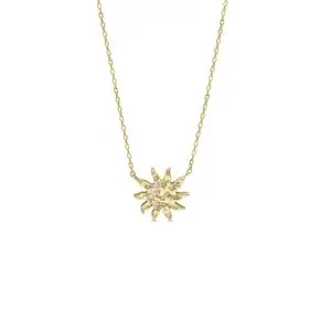 HOUSE OF KLARA 18k Sunburst Necklace With Lab Diamonds - Gold