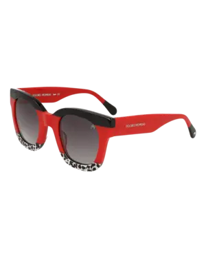 DOLORES PROMESAS Black / Red Glasses With Red Square Patterned Trend - Black/red