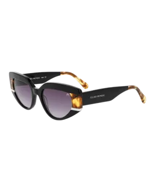 DOLORES PROMESAS Havana And White Cat Eye Tendency Glasses - Black