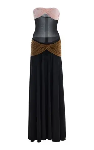 Burc Akyol Ruched Jersey Midi Dress - Multi