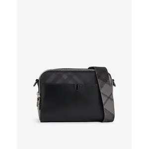 Burberry Pop Check Leather Cross-body Bag