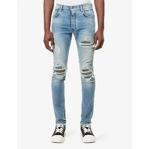 Amiri Hollywood Embroidered Logo Denim Jeans