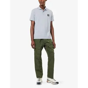 Stone Island Logo-patch Stretch-cotton Polo Shirt
