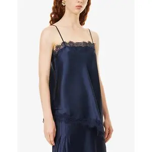 DAMSON MADDER Tansy Lace-trim Satin Cami Top