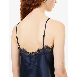 DAMSON MADDER Tansy Lace-trim Satin Cami Top