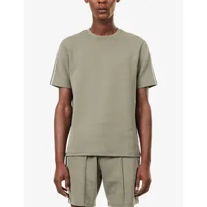 ARNE Contrasting-trim Short-sleeve Cotton-blend T-shirt