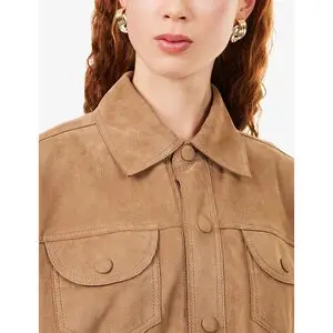 FRAME The Suede Utility Leather Jacket