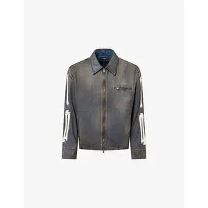 Amiri Lea Bones Denim Jacket - Dark Dust