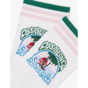 Casablanca Palm Tree Emblem Crew Socks