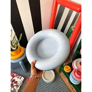 GUSTAF WESTMAN Chunky Wooden Bowl Plate - Blue Pine