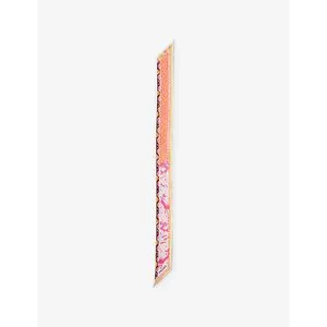 Prada Printed Silk Twill Skinny Scarf