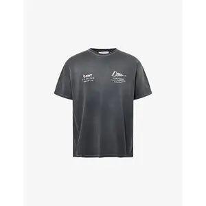 DUKE + DEXTER Alpine Formula One Logo Cotton T-shirt - Washed Black
