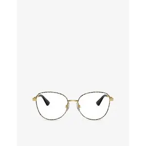 Dolce & Gabbana Dg1355 Round Frame Metal Eyeglasses - Gold