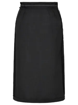 MAISON MARGIELA Midi Skirt With Reversed Hem - Grey