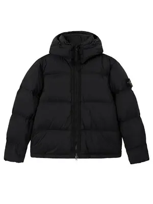 Stone Island Ripstop Down Jacket With Removable Hood