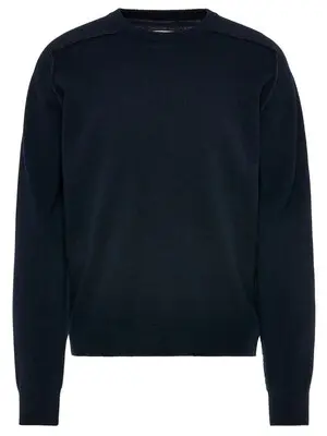 MAISON MARGIELA Crew Neck Sweater In Virgin Wool - Blue