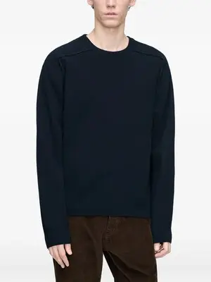 MAISON MARGIELA Virgin Wool Crew Neck Sweater - Blue