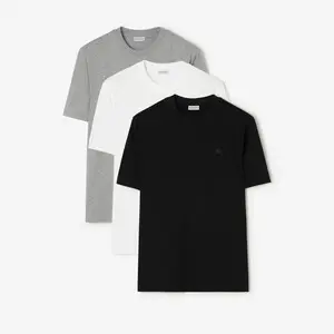 Burberry Three-pack Cotton T-shirt - Grey/black/white