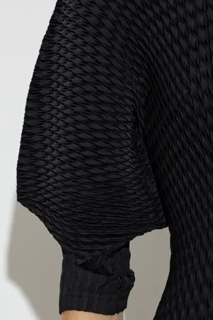 Issey Miyake Pleated Short-sleeve Top