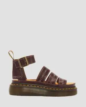 Dr. Martens Clarissa Ii Quad Desert Rodeo Classic Pull Up Leather Sandals