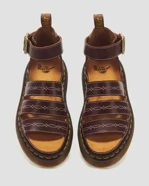 Dr. Martens Clarissa Ii Quad Desert Rodeo Classic Pull Up Leather Sandals
