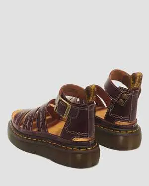 Dr. Martens Clarissa Ii Quad Desert Rodeo Classic Pull Up Leather Sandals