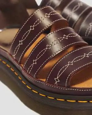 Dr. Martens Clarissa Ii Quad Desert Rodeo Classic Pull Up Leather Sandals