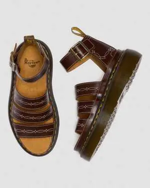 Dr. Martens Clarissa Ii Quad Desert Rodeo Classic Pull Up Leather Sandals