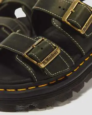 Dr. Martens Zebzag Crazy Horse Leather Sandals